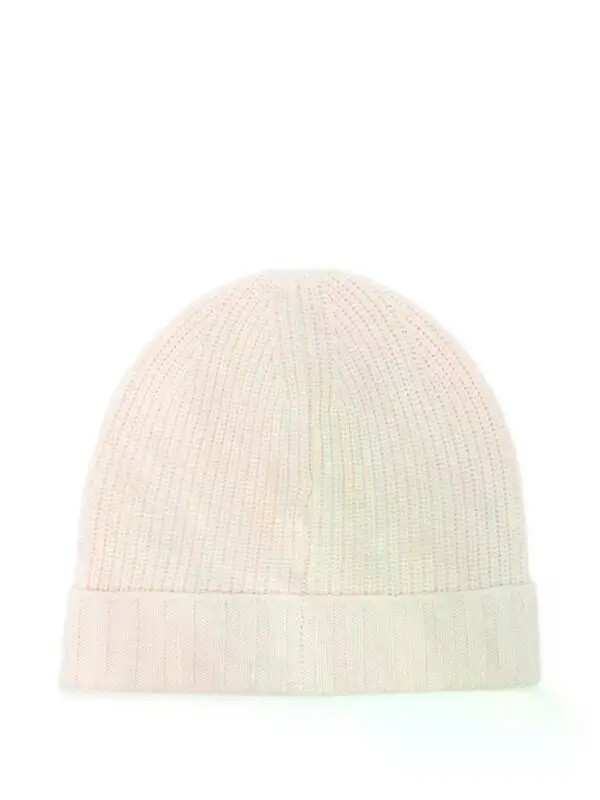 Patrizia Pepe Ribbed-knit Logo-patch Beanie Hat