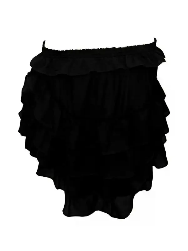 ISABEL MARANT VINTAGE Ruffled Silk Skirt - Black