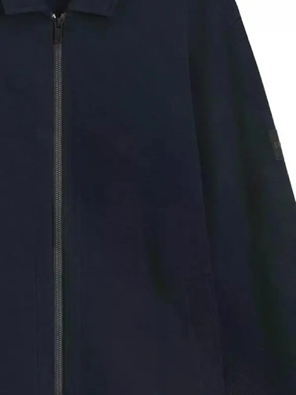 BOSS Zip-up Shirt Jacket With Spread Collar
