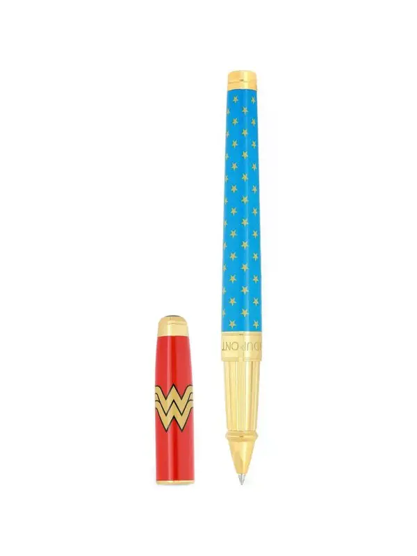 S.t. Dupont X Dc Comics Star-print Wonder Pen - Blue