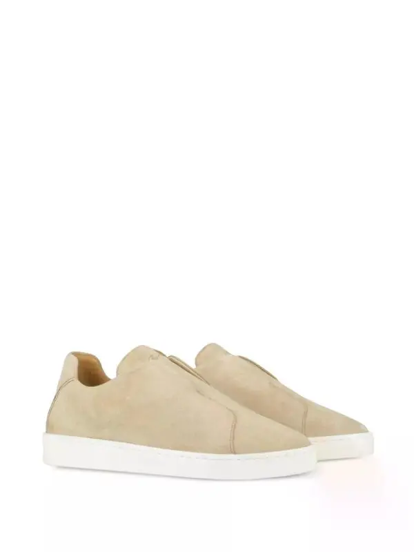 AURELIEN Suede Slip-on Sneakers - Neutrals