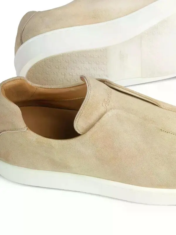AURELIEN Suede Slip-on Sneakers - Neutrals