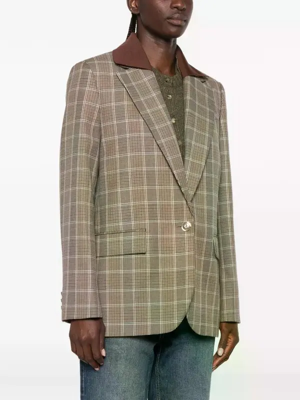 Maje Checked Removable-collar Blazer