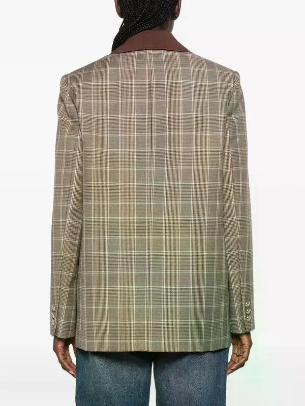 Maje Checked Removable-collar Blazer