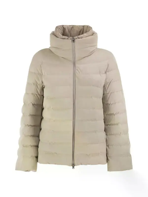 Herno Padded Calf Suede-effect Jacket - Neutrals