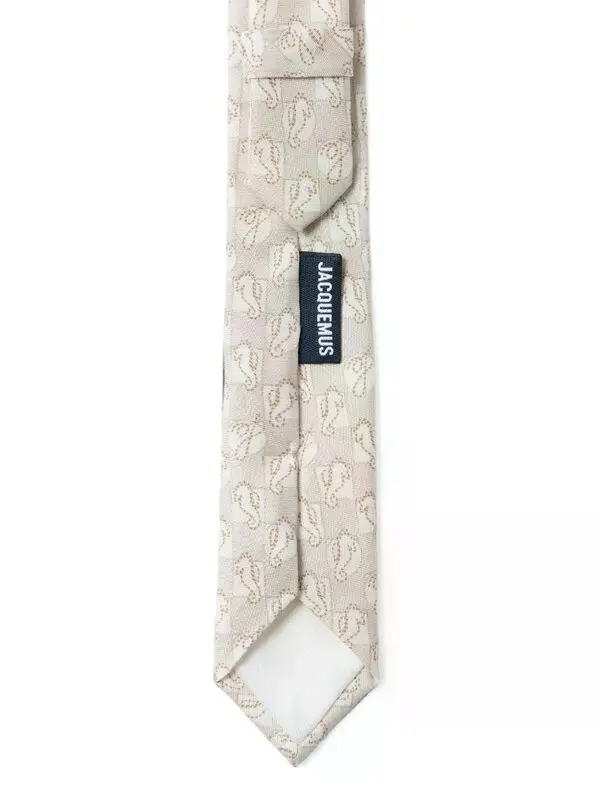 Jacquemus The Hippocampe Seahorse Tie - Neutrals