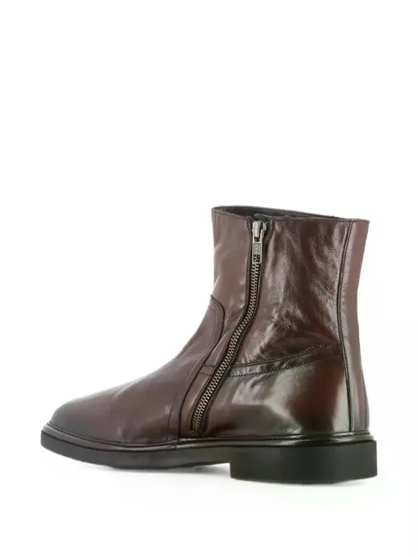 ALEXANDER HOTTO Side-zip Leather Boots