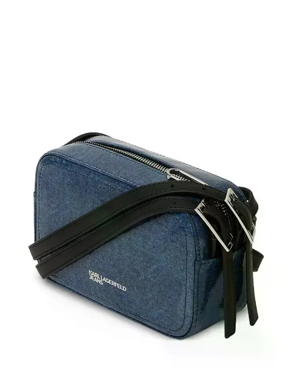 Karl Lagerfeld Logo Plaque Denim Crossbody Bag