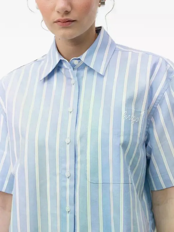 Hugo Vertical Stripe Short Sleeve Shirt