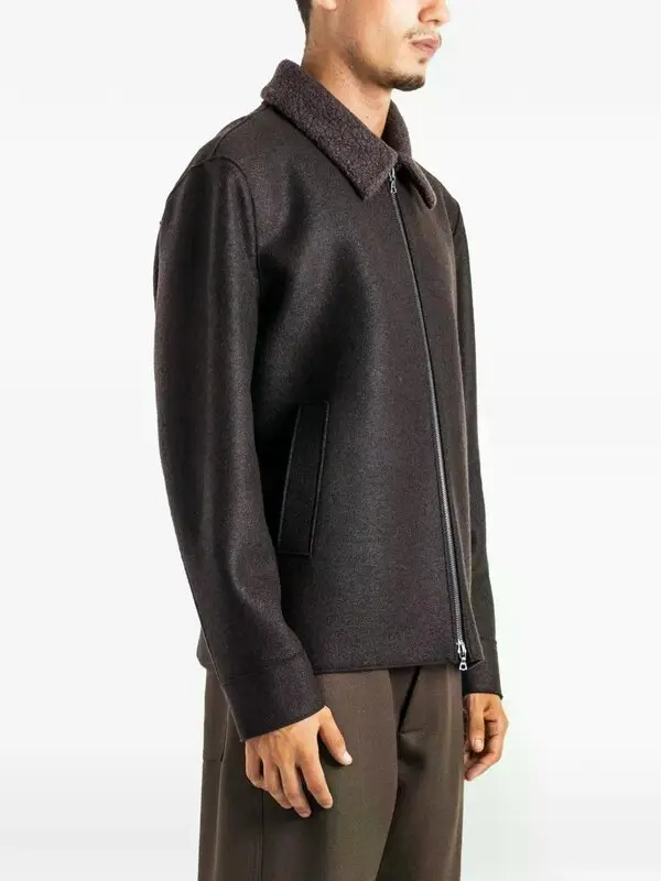 Harris Wharf London Golf Bouclé-collar Pressed-wool Jacket