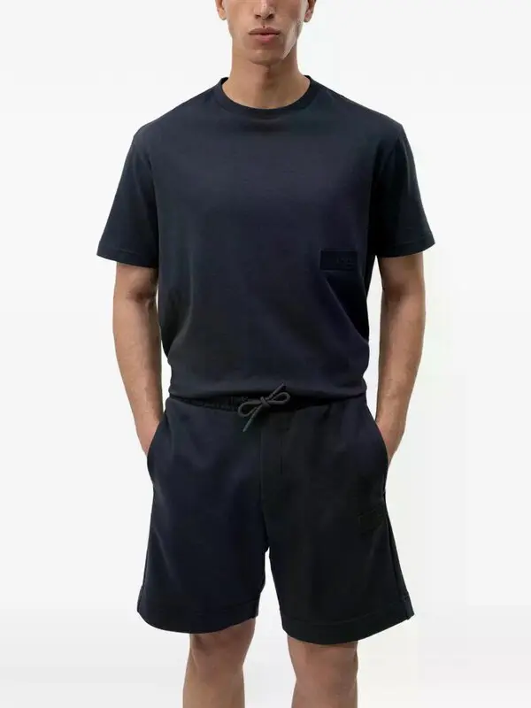 BOSS Logo-patch Drawstring-waist Shorts