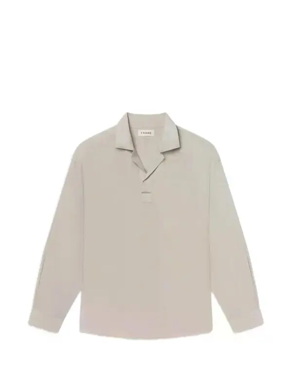 FRAME Long-sleeve Polo Shirt - Neutrals