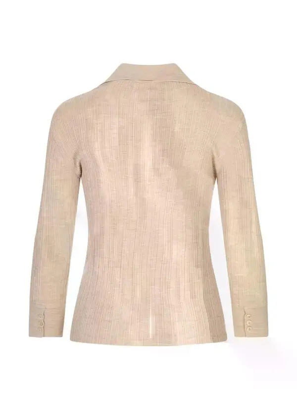 Agnona Ribbed-knit Buttoned-cuff Sweater