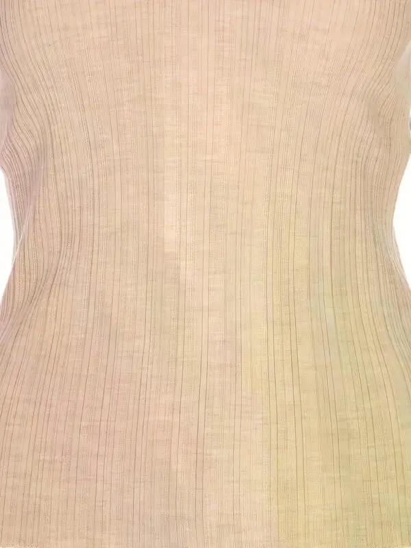 Agnona Ribbed Knit Sweater With Spread Collar - Neutrals