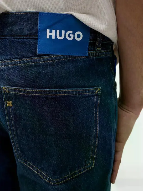 Hugo Jonah Logo-patch Straight-leg Jeans