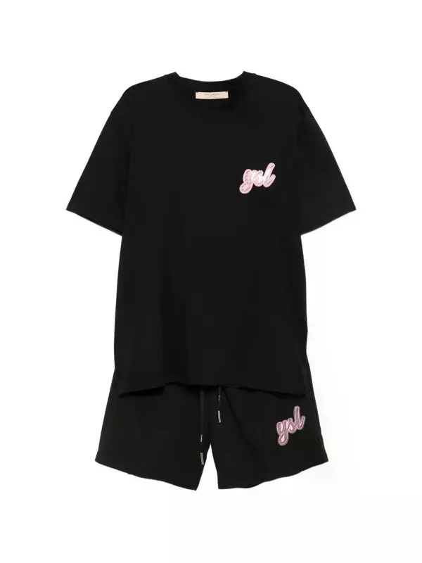 YES LONDON Logo-patch Short Set