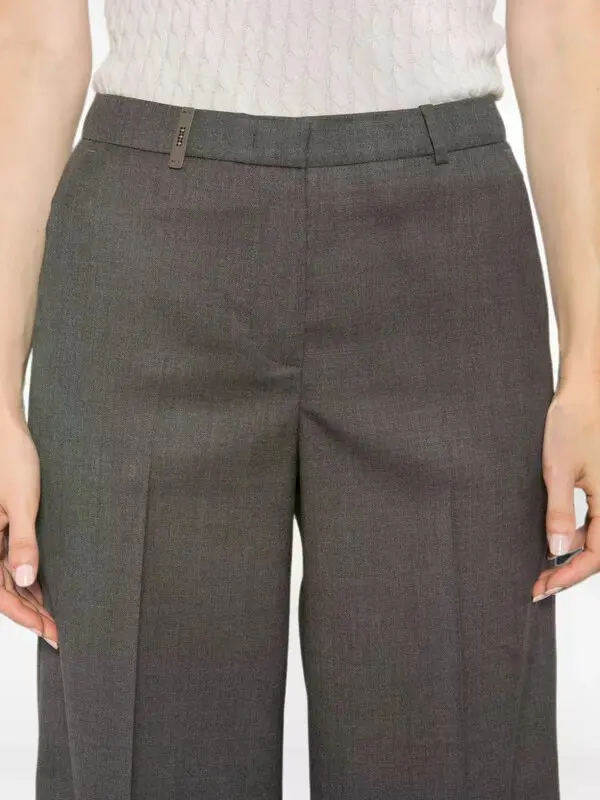 Peserico Pressed-crease Wool Trousers