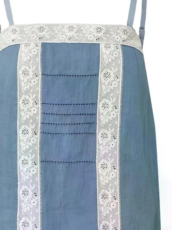 Veronica Beard Olivana Lace-trim Tank Top - Blue