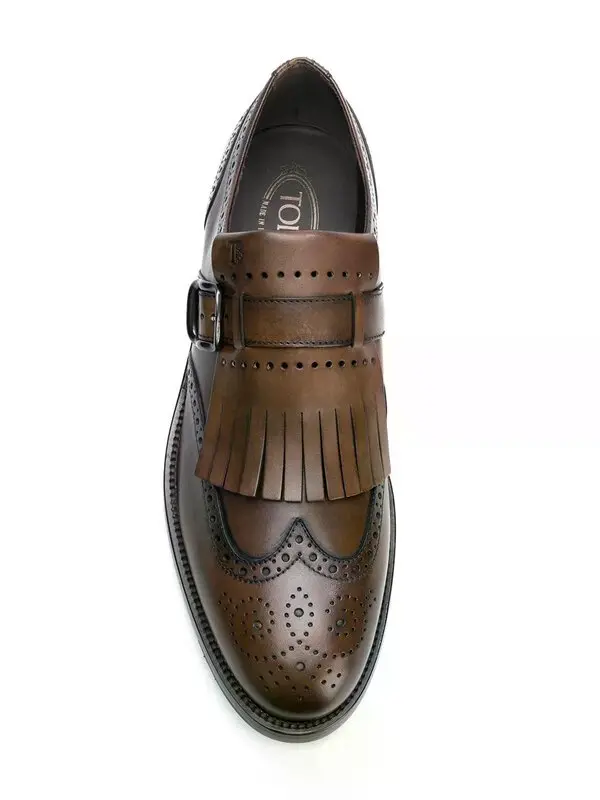 TOD'S Fringed Buckled Shoes