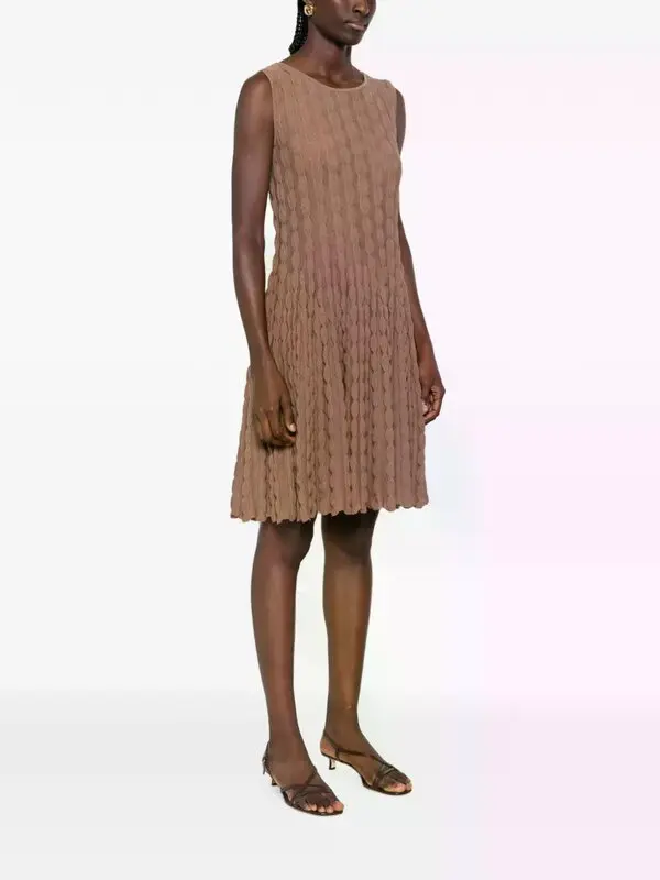 ANTONINO VALENTI Textured Knit Sleeveless Mini Dress
