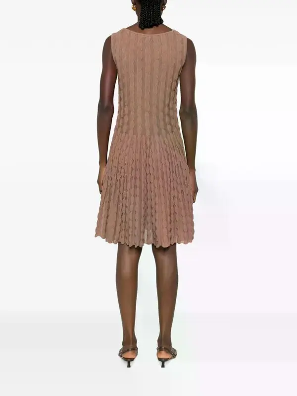 ANTONINO VALENTI Textured Knit Sleeveless Mini Dress