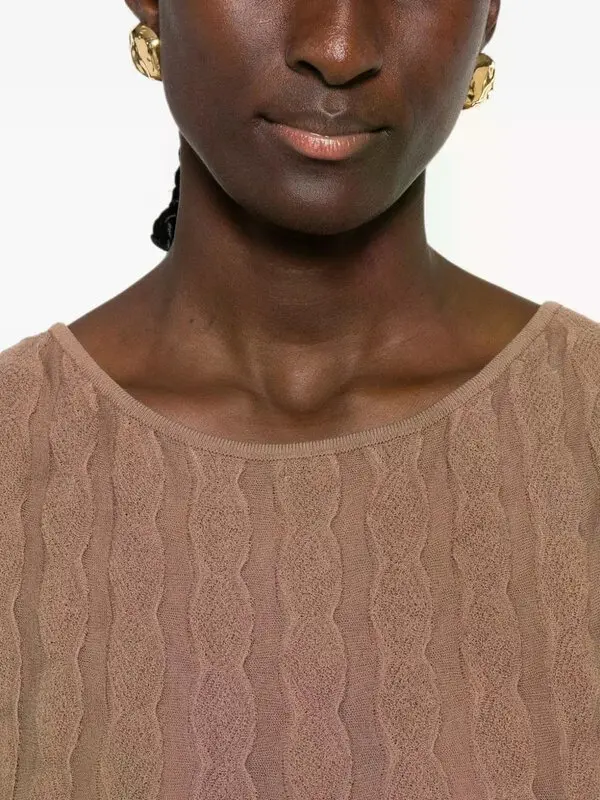 ANTONINO VALENTI Textured Knit Sleeveless Mini Dress