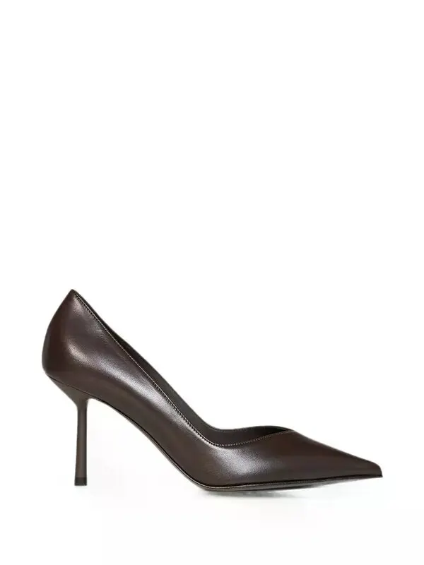 LE SILLA Vivienne Pointed-toe V-cut Pumps - Brown