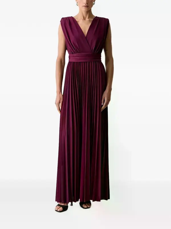 MORGAN Pleated Wrap-style Dress