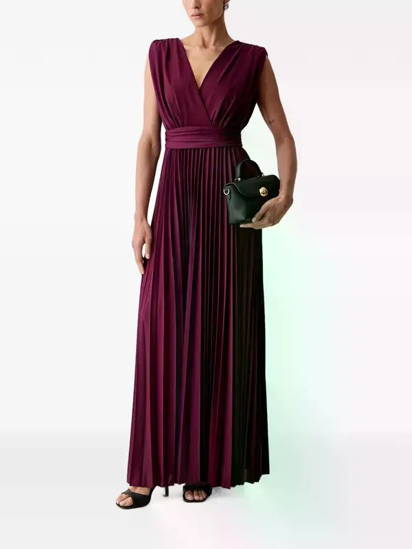 MORGAN Pleated Wrap-style Dress