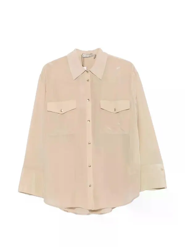 Alice + Olivia Flap-pocket Button-up Shirt