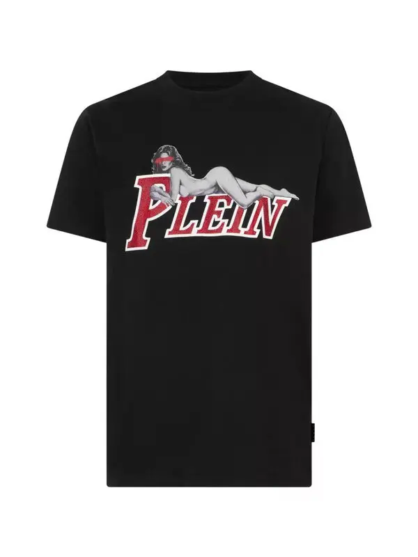 Philipp Plein Jersey T-shirt Pin Up - Black