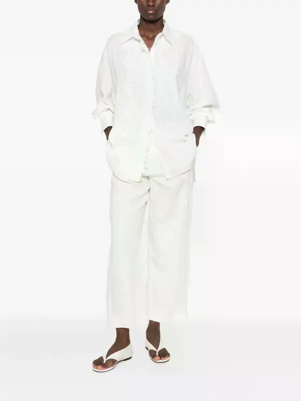 Max Mara Pressed-crease Turned-up Trousers