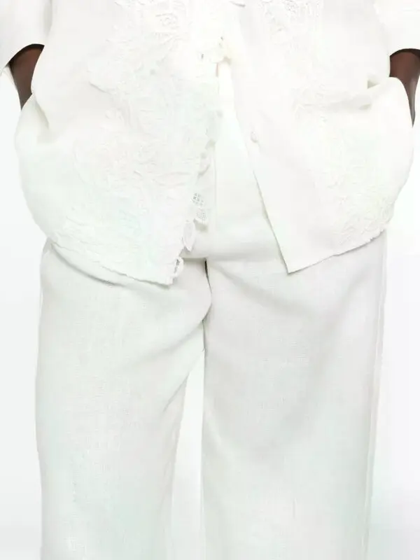 Max Mara Pressed-crease Turned-up Trousers