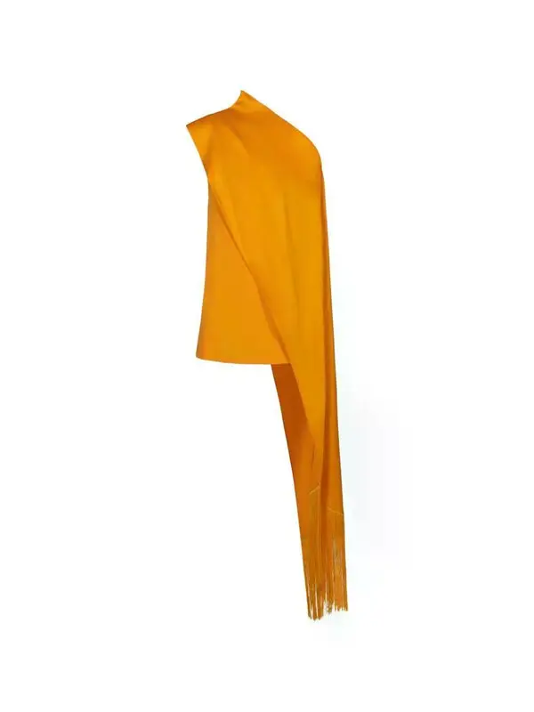 TALLER MARMO Mini Berenson Fringed-panel Party Dress - Orange