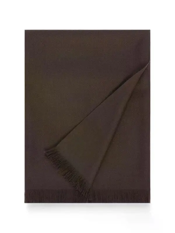Eric Bompard Fringed Cashmere Scarf - Brown
