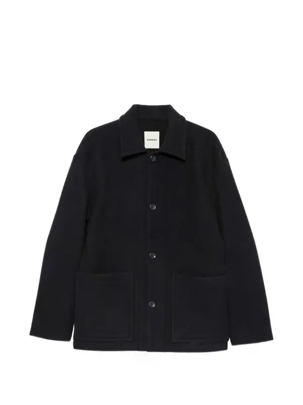 Sandro Button-fastening Wing-collar Jacket