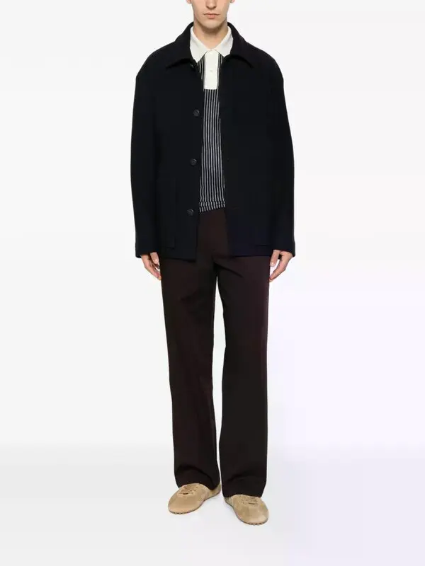 Sandro Button-fastening Wing-collar Jacket