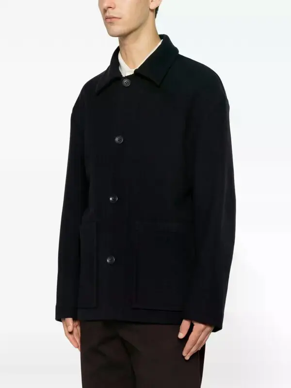 Sandro Button-fastening Wing-collar Jacket