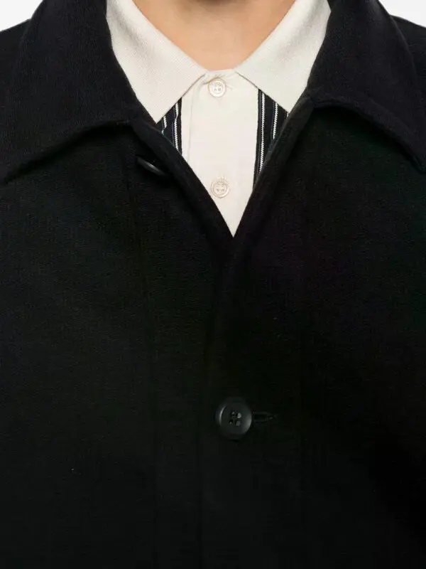 Sandro Button-fastening Wing-collar Jacket