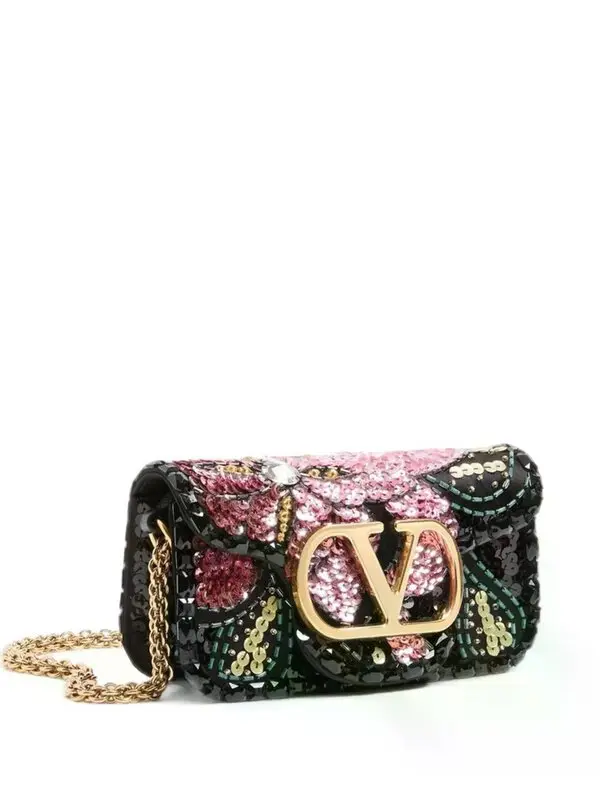 Valentino Garavani Vlogo Sequin Tote Bag - Black