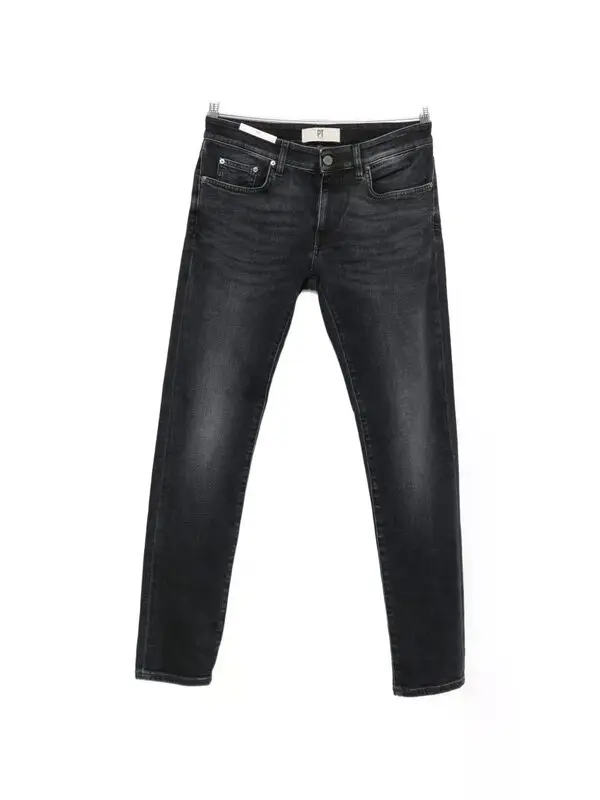 PT TORINO Faded-effect Slim-fit Jeans - Grey