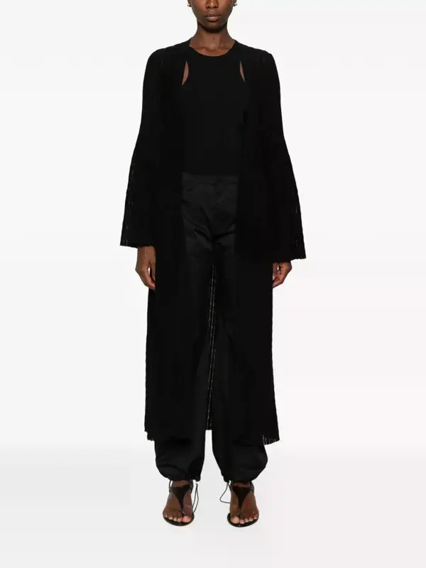 ANTONINO VALENTI Ribbed Bell-sleeve Cardigan