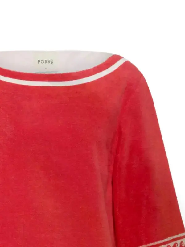 Posse Cody Fish-print Top - Red