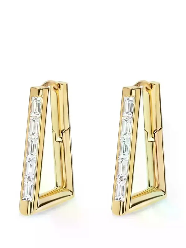 AZLEE Forma Diamond Hoop Earrings