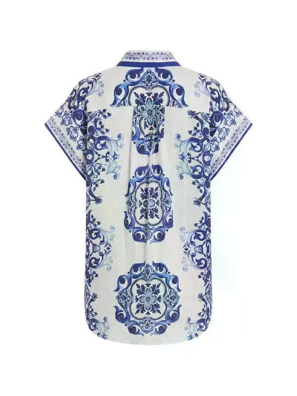 Alice + Olivia Baroque Print Mini Dress