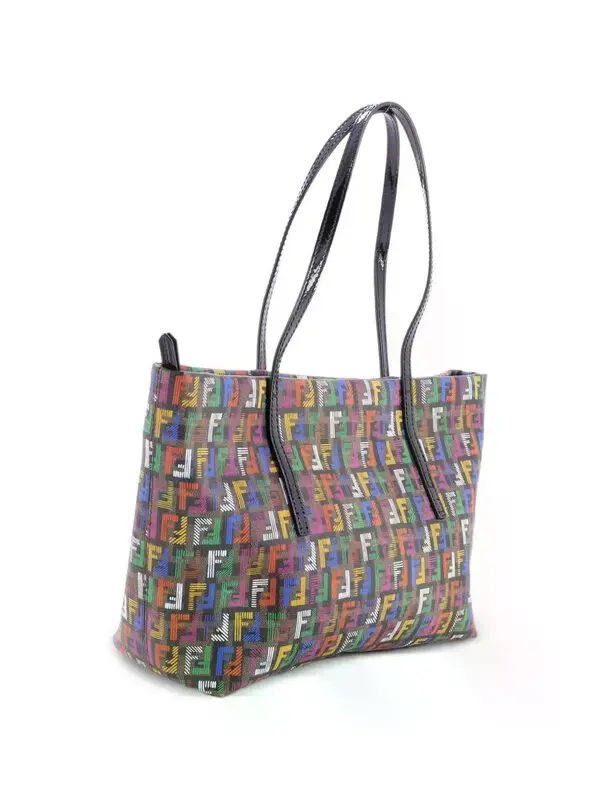 Fendi Roll Zucchino Coated Canvas Small Tote Bag