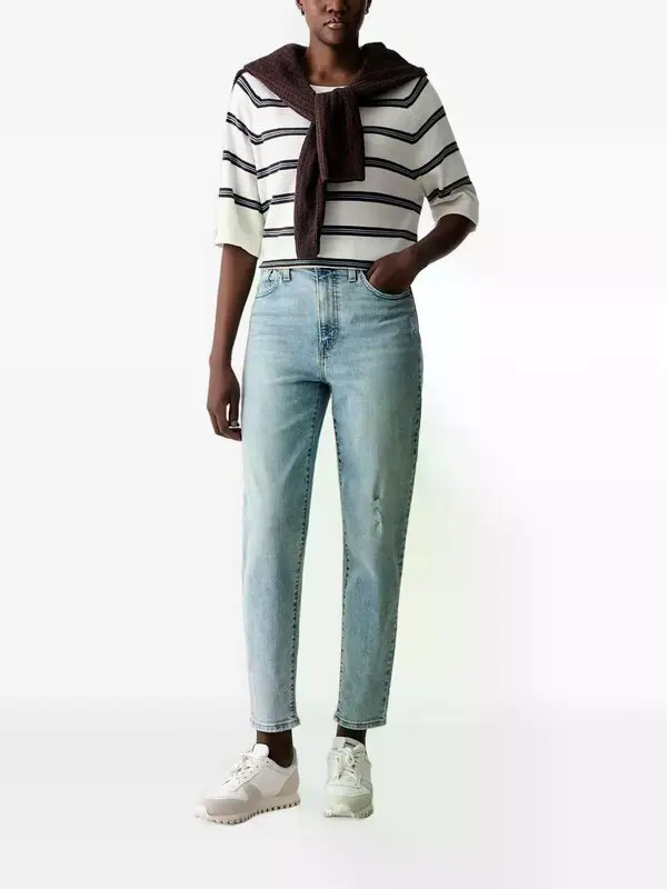 LEVI'S High-waisted Distressed-effect Jeans - Blue