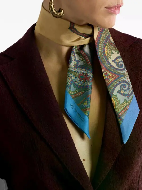 Etro Paisley-print Silk Scarf - Neutrals