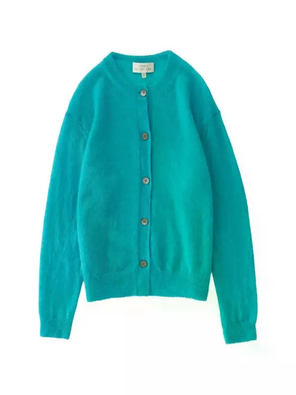 Studio Nicholson Callen Brushed-effect Cardigan - Blue