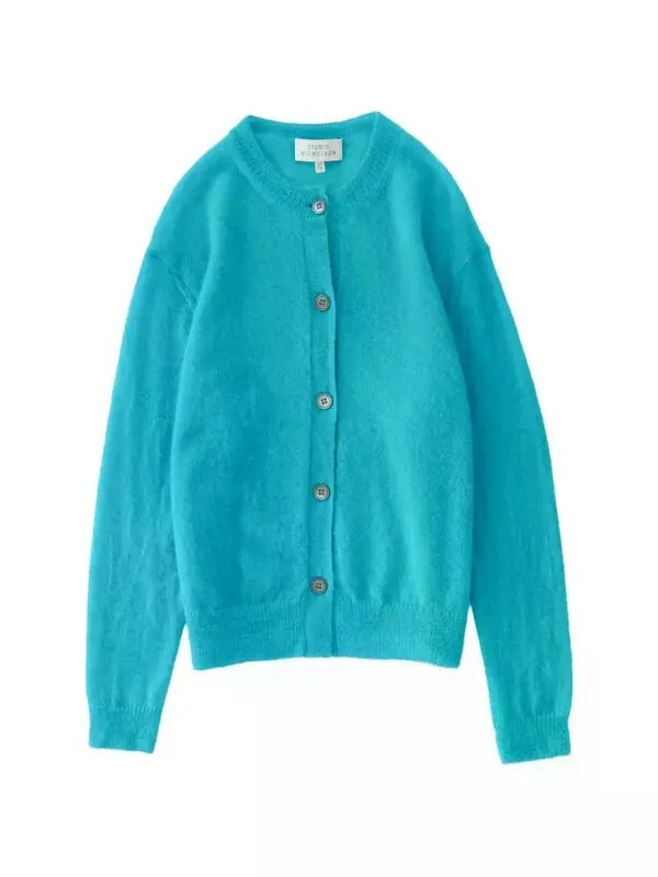 Studio Nicholson Callen Brushed Effect Cardigan - Blue